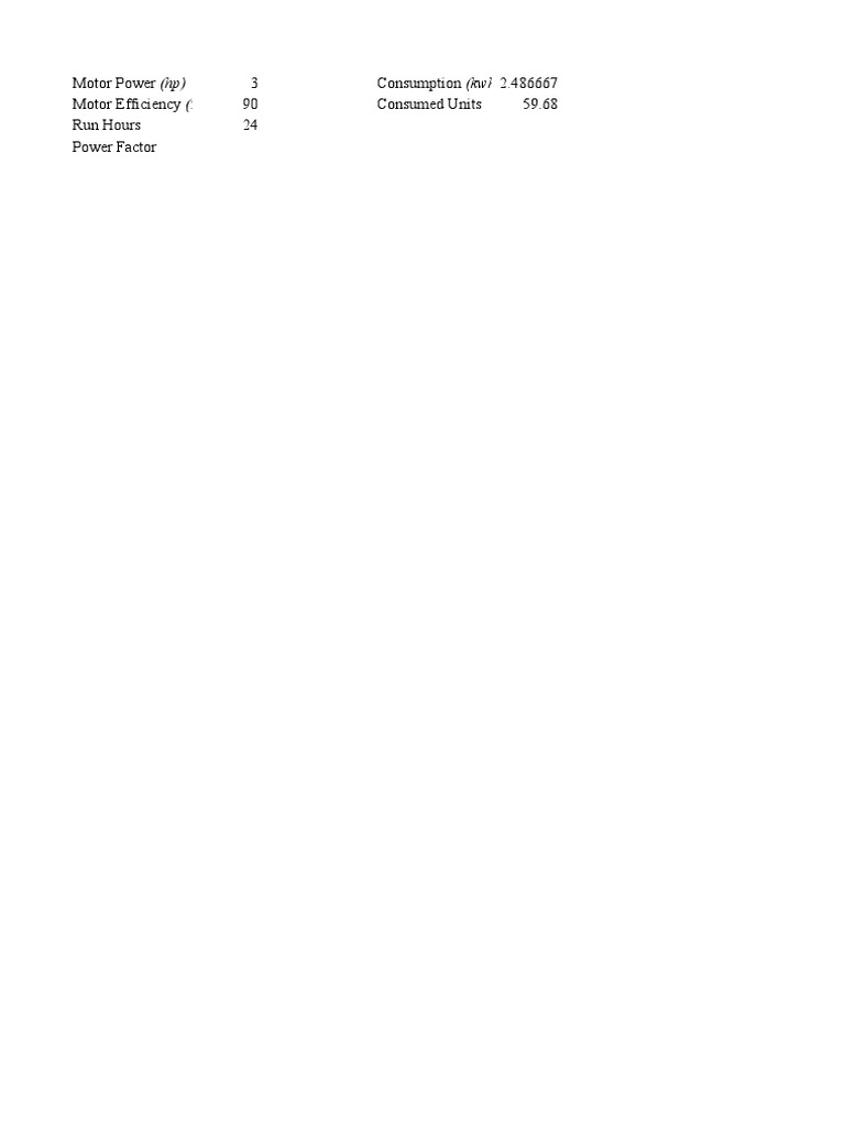 Induction Motor Calculation | PDF