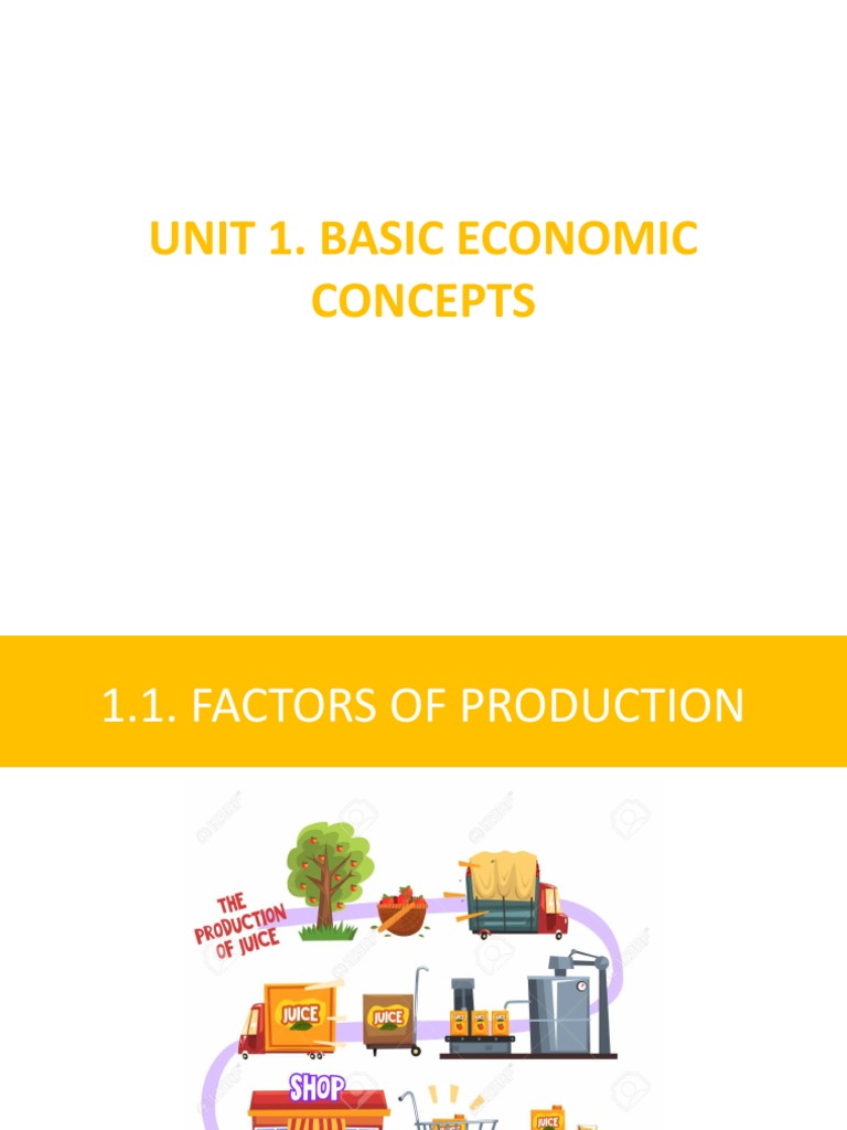 1 Basic Economic Concepts | PDF | Economics | Factors Of Production