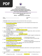 70 Food and Beverage (F&B) Service Multiple Choice Questions and ...