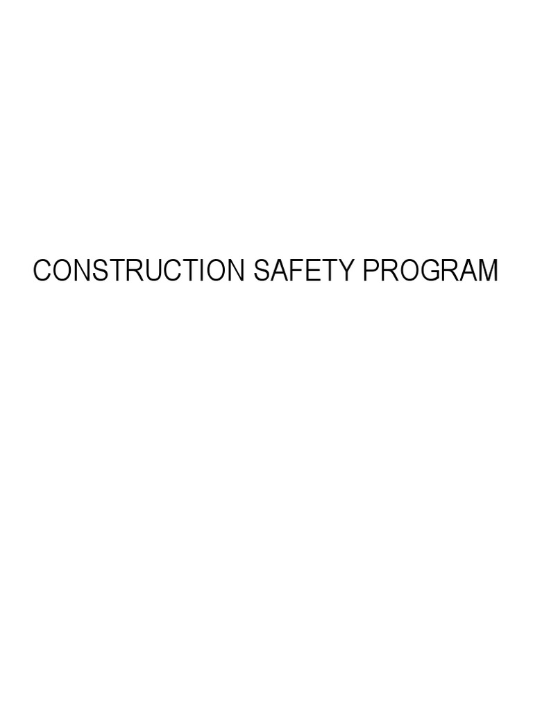 Construction Safety Program Template | PDF | Occupational Safety And ...