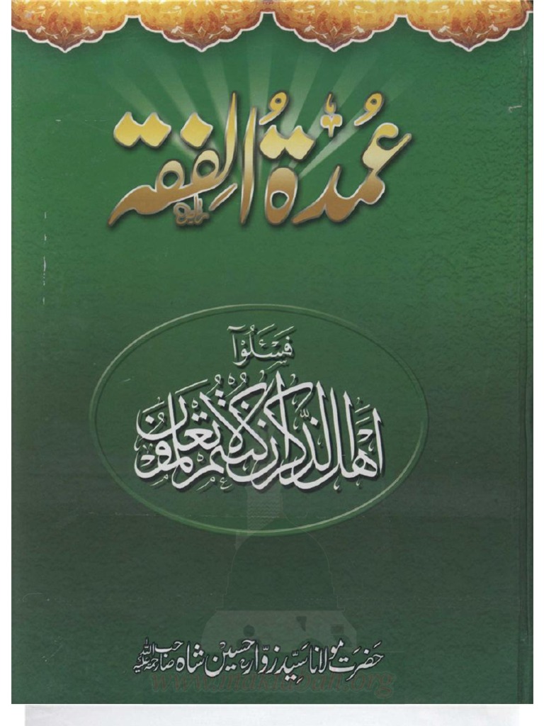 Umdat-ul-Fiqh (Urdu) Vol-1: Detailed Hanafi Fiqh About Beliefs and Taharat | PDF