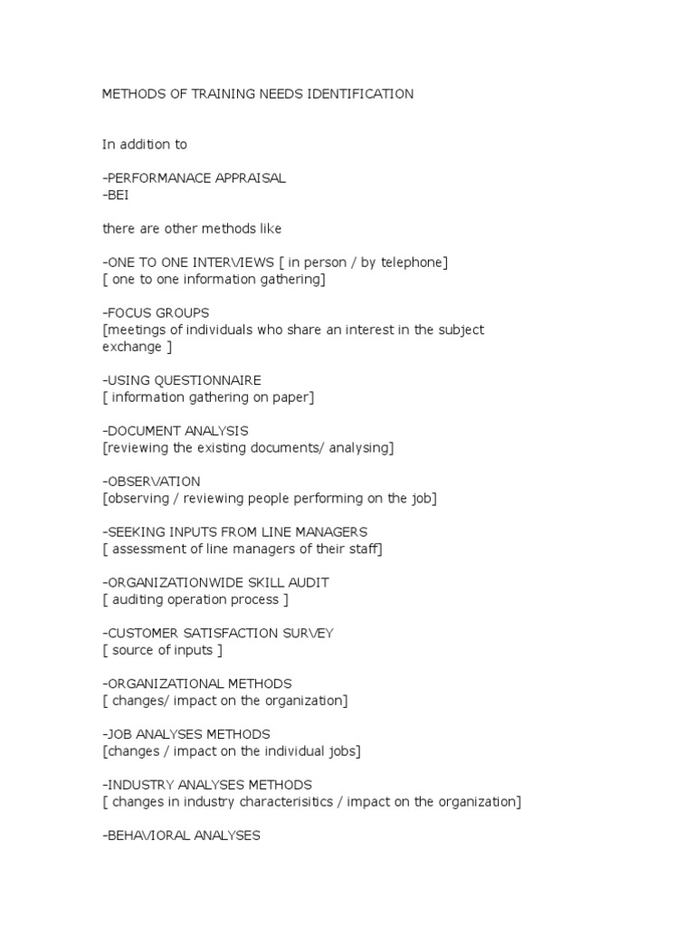 A Comprehensive Guide to Identifying Training Needs Through a Multi ...