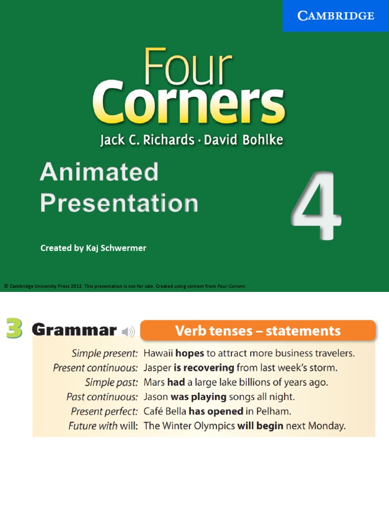 Eng 5 Four Corners Level 4 Grammar | PDF | Grammatical Tense ...