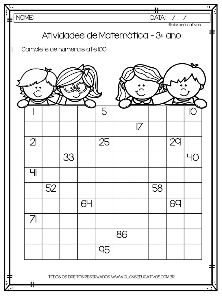 Exercícios-De-Matemática-Básica-Clicksed Inclusive Ucativos | PDF