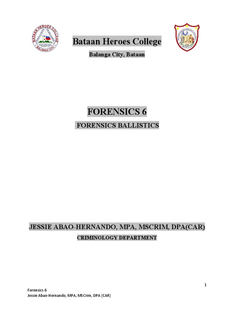 Forensic Firearms Examination: A Guide to Ballistics | PDF | Cartridge ...