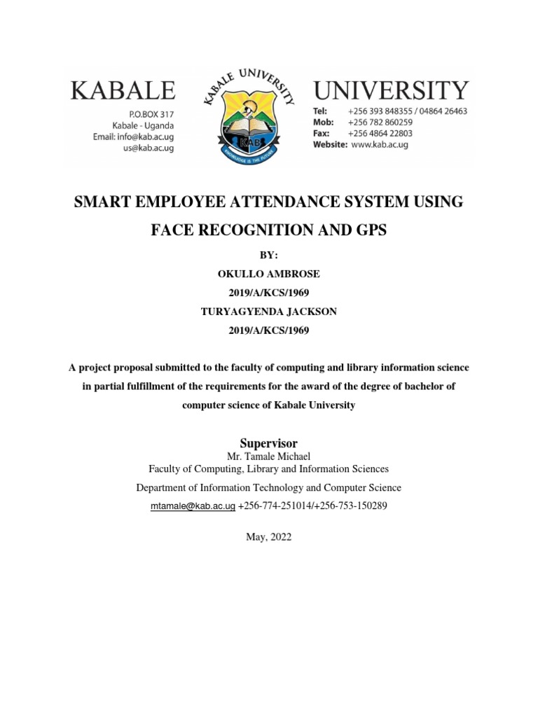 Smart Employee Attendance Using Face Recognition & GPS | PDF ...
