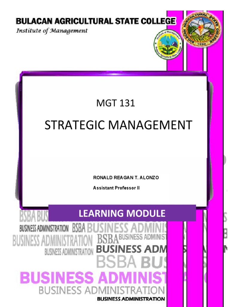 Module 3 - Strategy Formulation | PDF | Strategic Management | Market ...