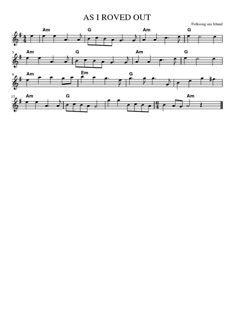 As I Roved Out 1 | PDF