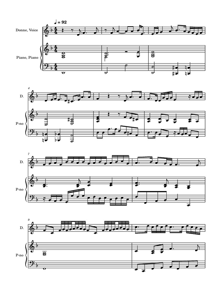 Piano and Voice Performance Analysis | PDF