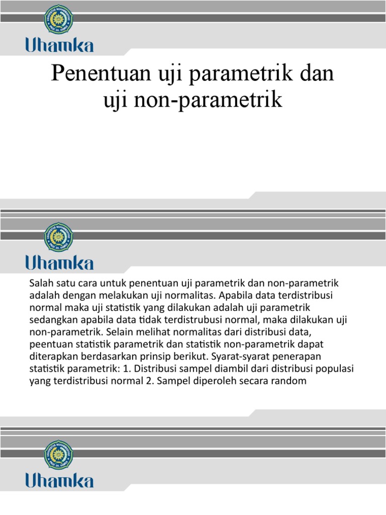 Penentuan Uji Parametrik Dan Non Parametrik | PDF