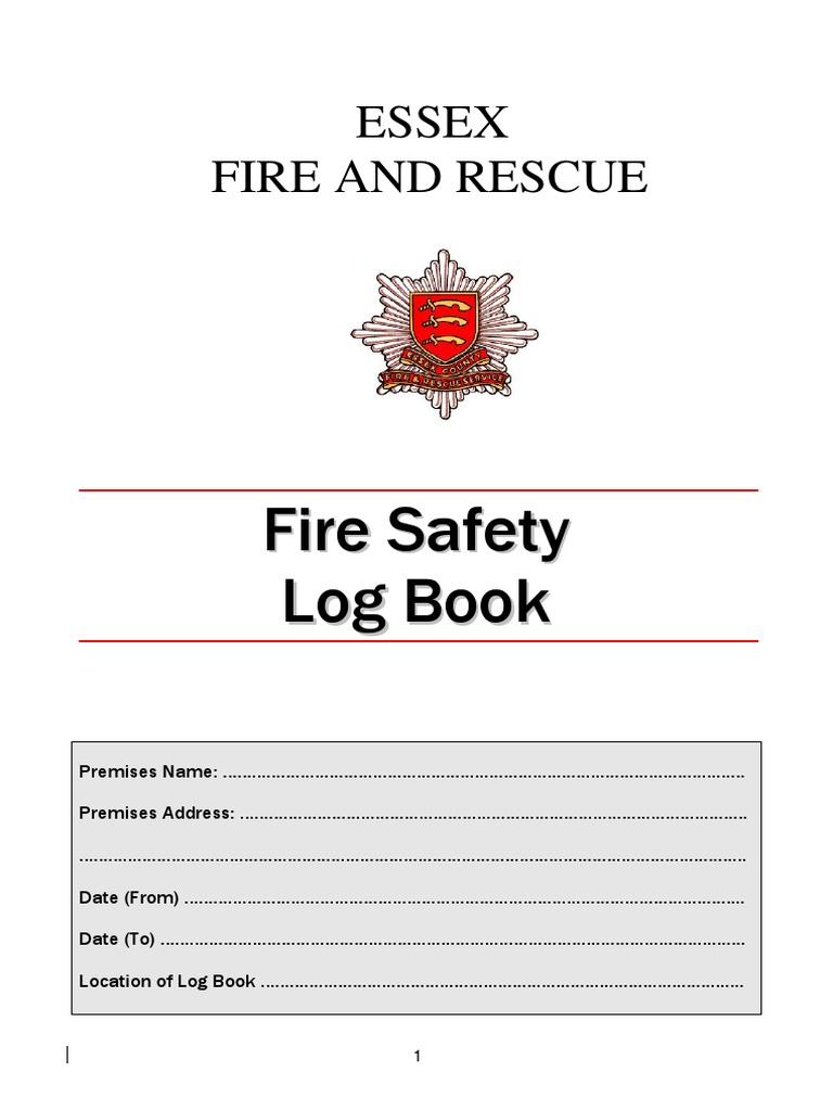 Fire Log - Book | PDF | Fire Sprinkler System | Safety