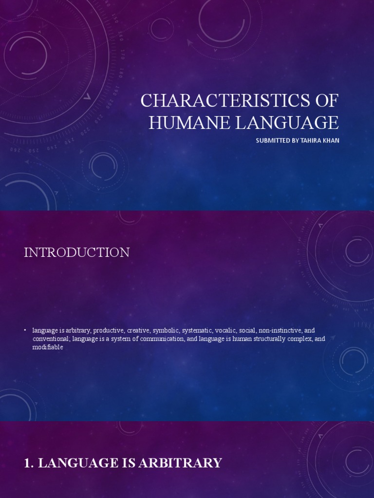 Key Characteristics of Human Language | PDF | Symbols | Word