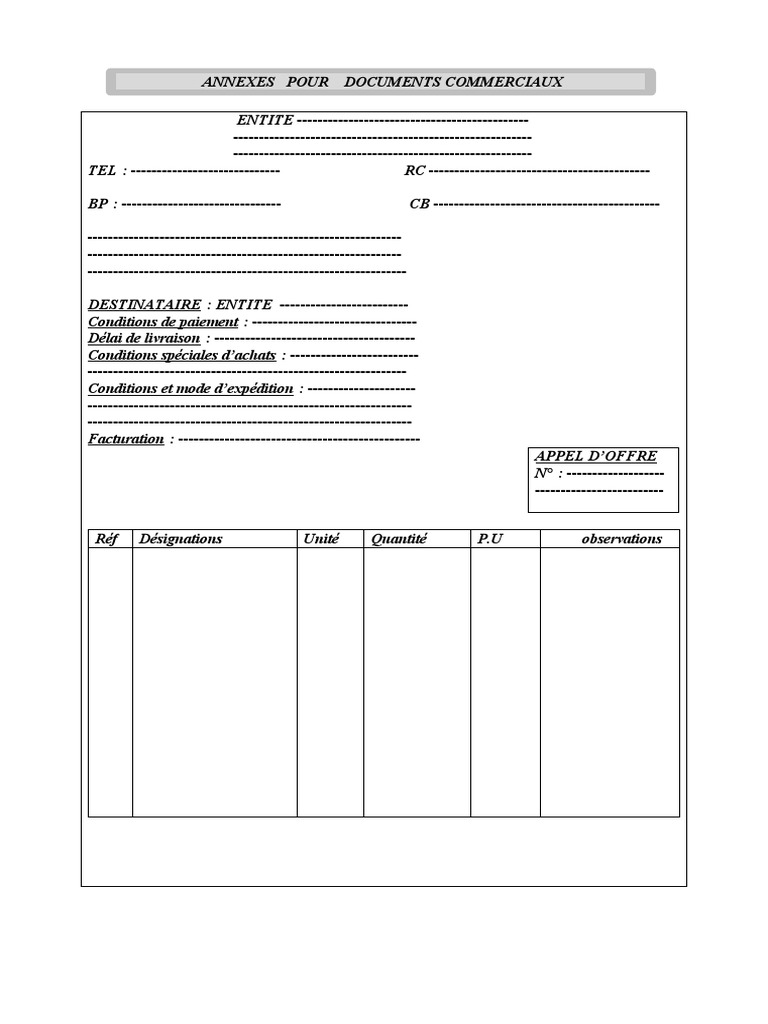 Fiche N°18 Documents Commerciaux | PDF | Chèque | Économie