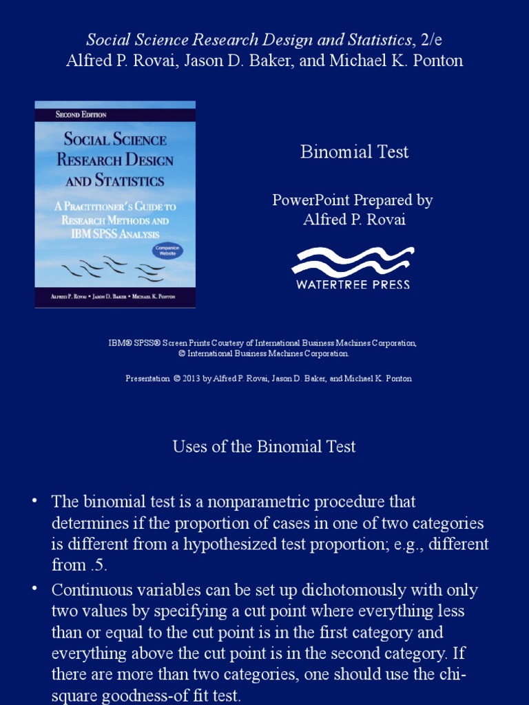 Binomial Test | PDF | Spss | Statistics