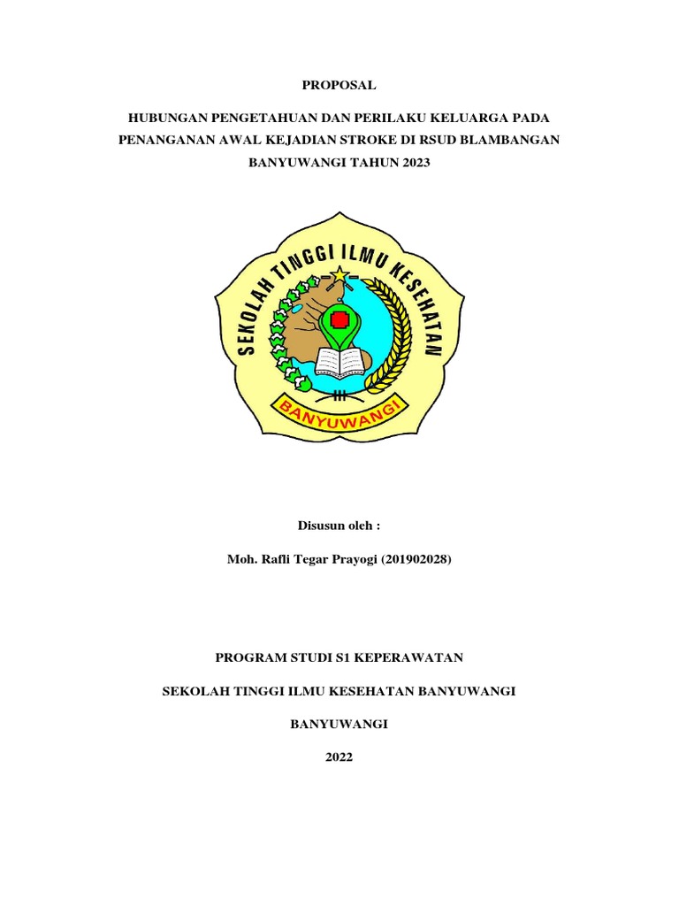 Wes Proposal Rafli Penelitian Stroke | PDF | Pengembangan Diri