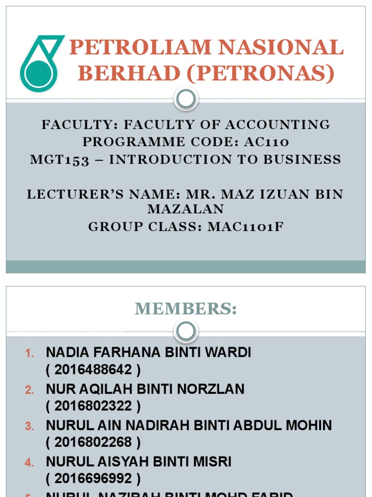 Petronas Slide | PDF | Economies