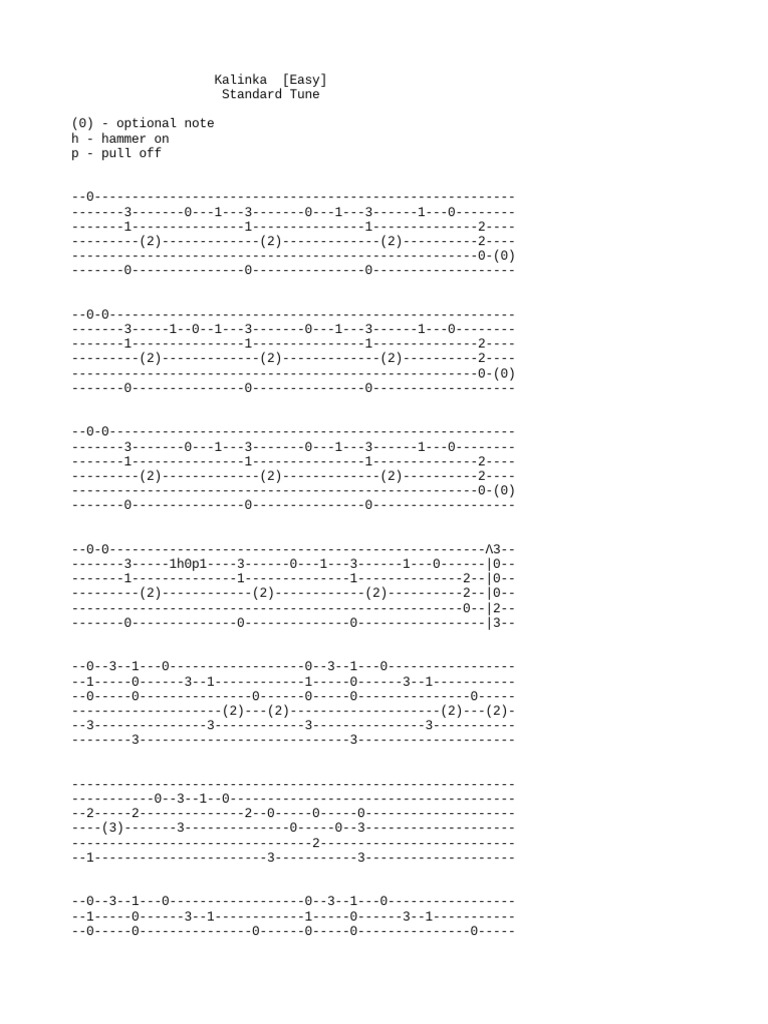 Kalinka (TABS) | PDF