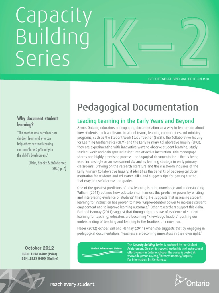 Ontario Ministry of Education. (2012) | PDF | Learning | Pedagogy
