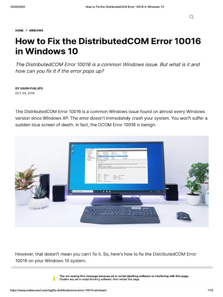 Fixed Distributedcom Error 10016 In Windows 10 Fix DCOM Event ID 10016