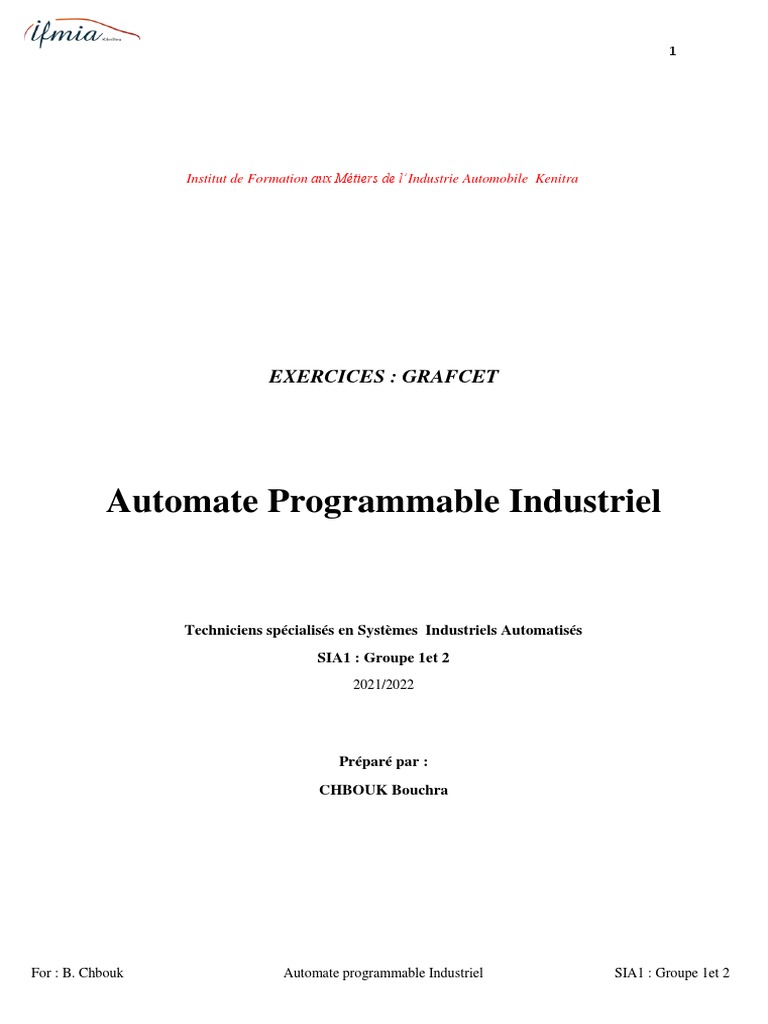 TD Api | PDF | Soupape | Ascenseur