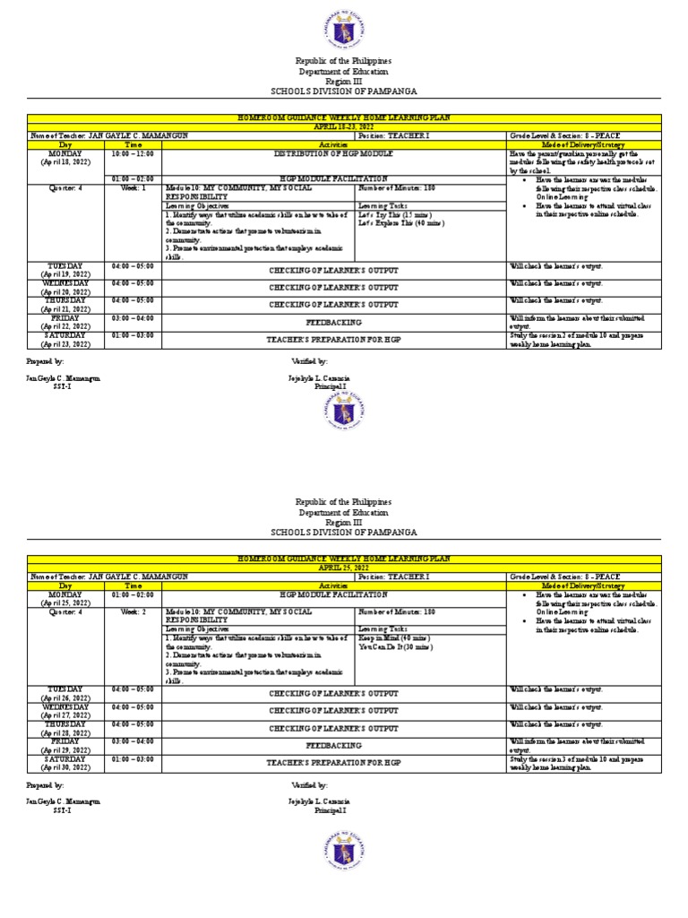 Grade 8 q4 Module 10 HGP WHLP | PDF | Learning | Educational Technology