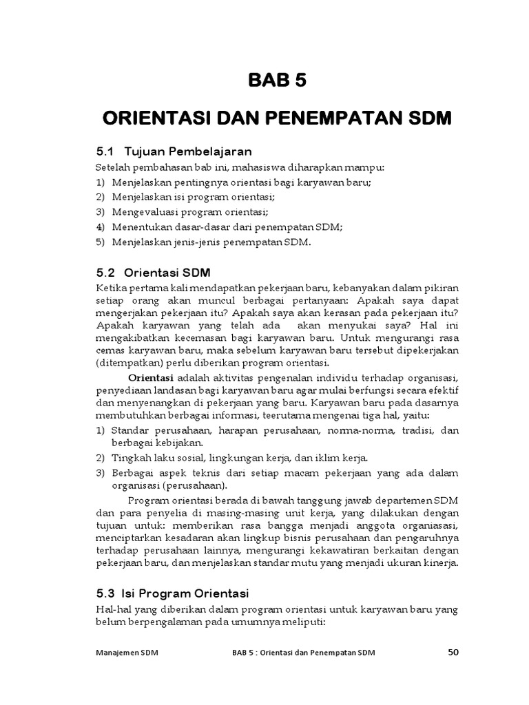 MSDM - Bab 5 | PDF