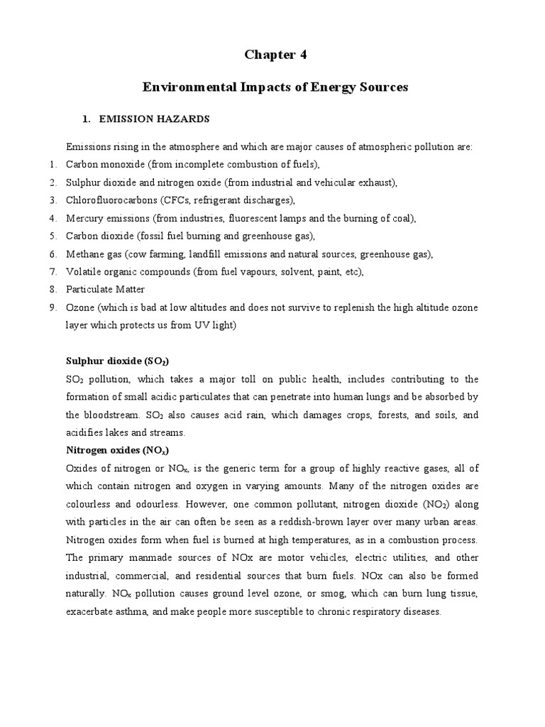 Environmental Impacts of Energy Sources | PDF | Radioactive Waste ...