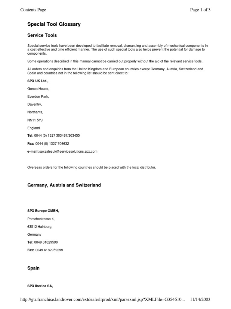 Special Tool Glossary | PDF | Technology & Engineering