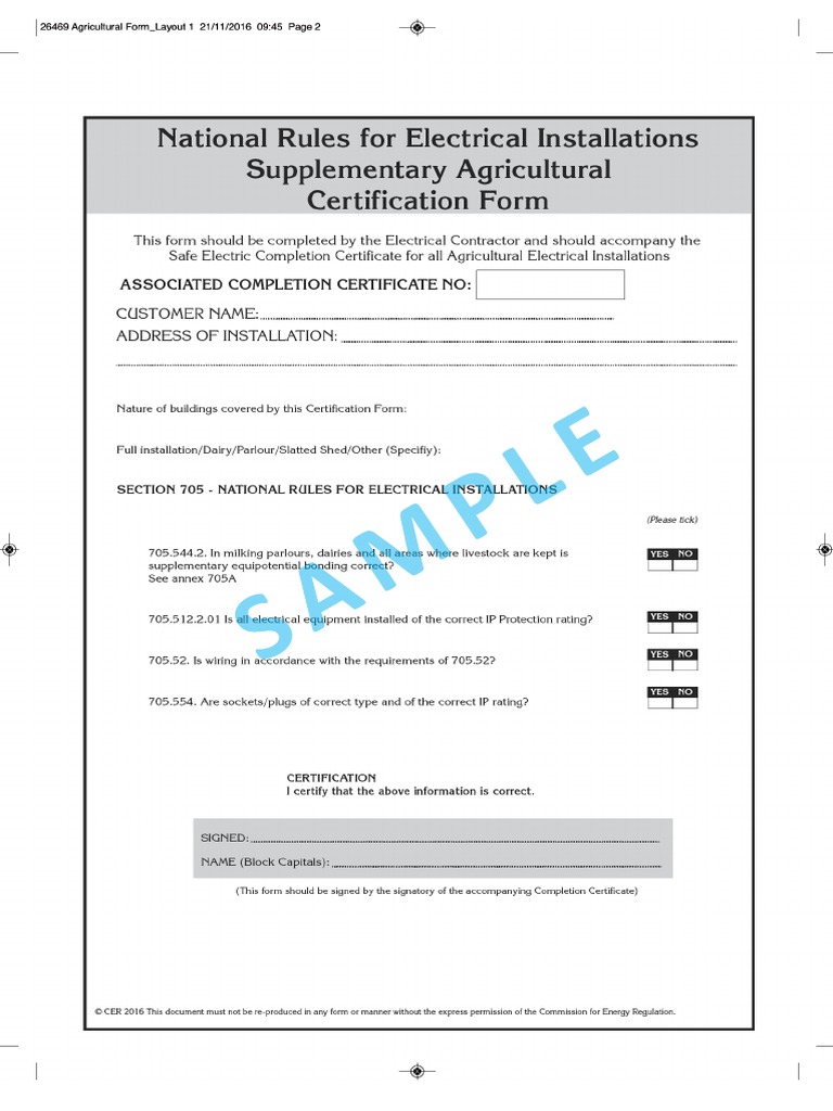 Agricultural Certificate Sample | PDF