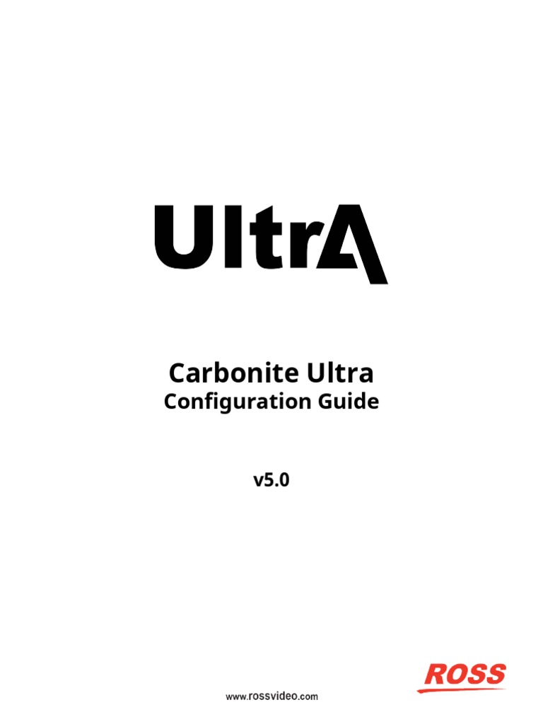 Carbonite Ultra Configuration Guide | Download Free PDF | Usb | Input/Output