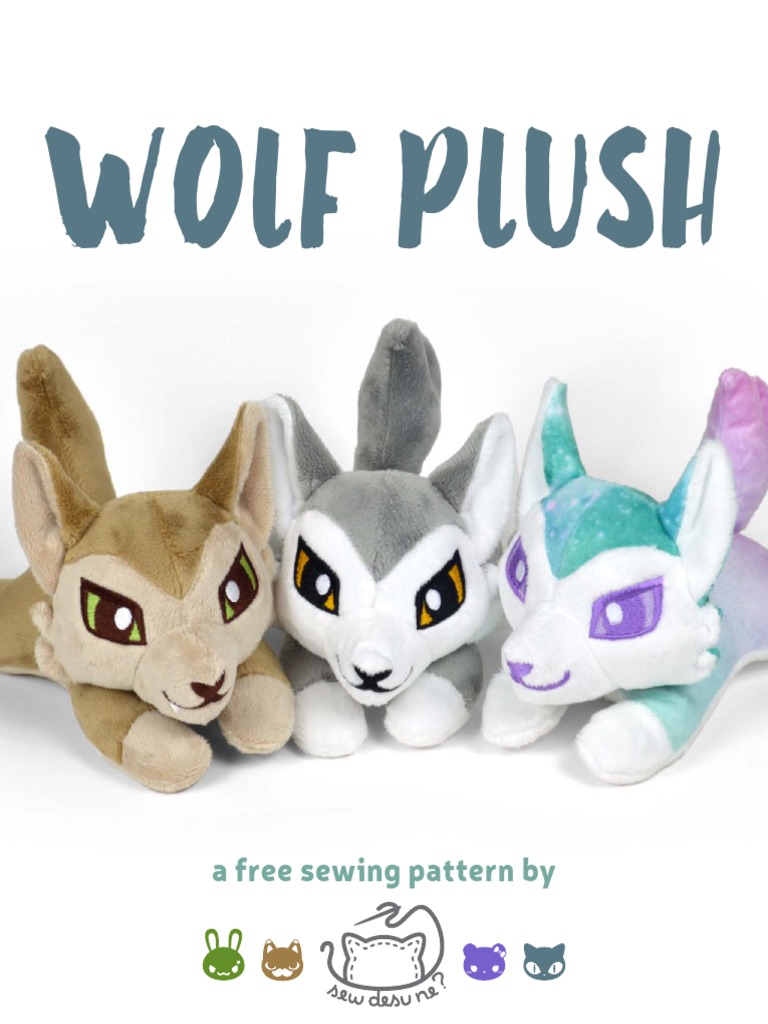 Wolf Plush: A Free Sewing Pattern by | PDF | Sewing | Seam (Sewing)