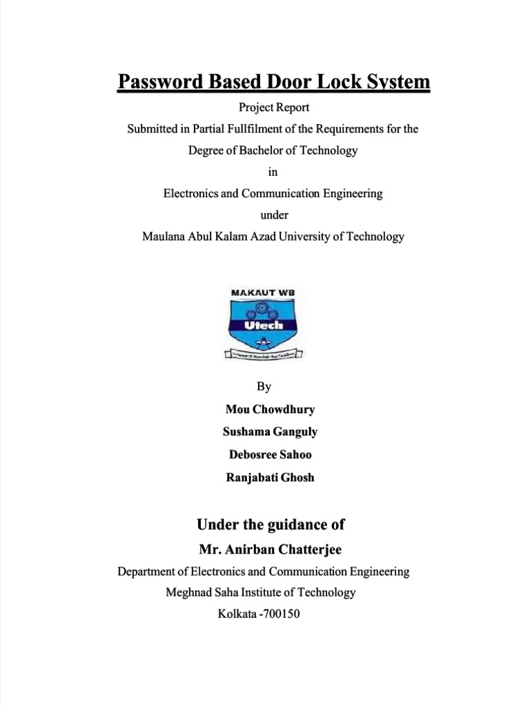 14 Password Based Door Lock System Using 8051 Microcontroller - Compress | PDF | Capacitor ...