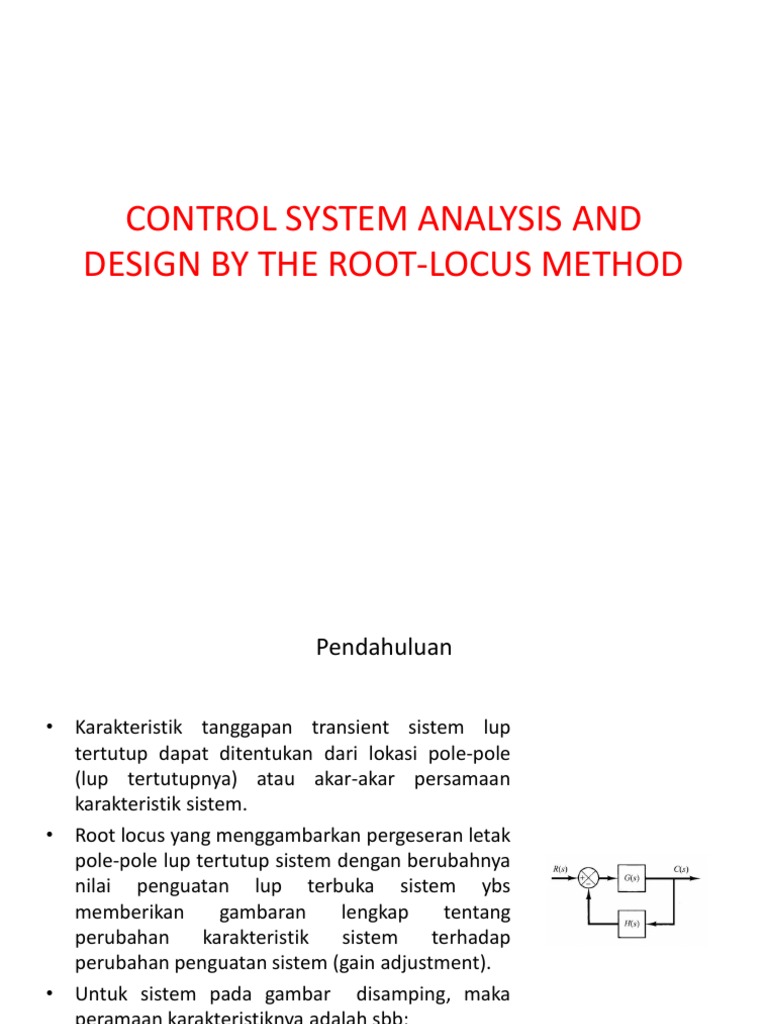 Analisis dan Desain Sistem Kendali Root Locus | PDF | Metode & Bahan Ajar | Sains & Matematika