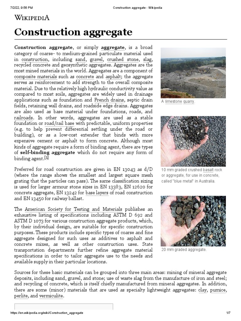Construction Aggregate | PDF | Construction Aggregate | Natural Materials