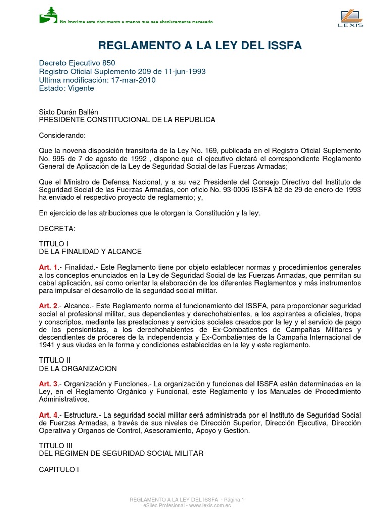 Reglamento A La Ley Del Issfa | PDF | Seguro | Pensión