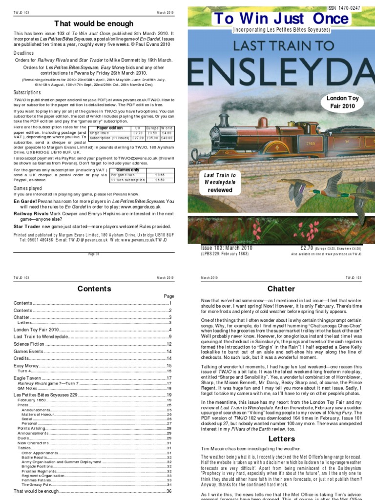 To Win Just Once: That Would Be Enough | PDF