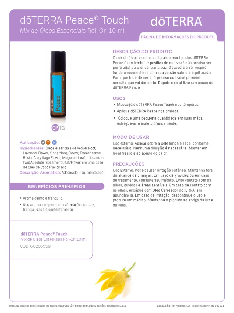 Doterra Peace Touch Oil | PDF