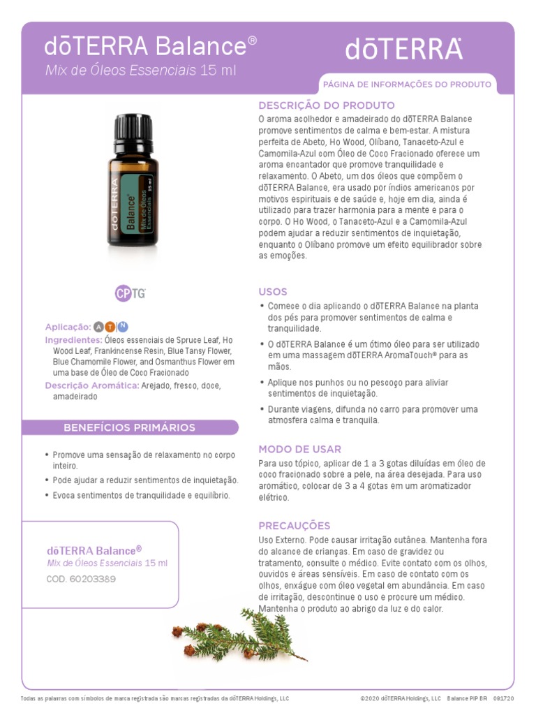 Doterra Balance Oil | PDF