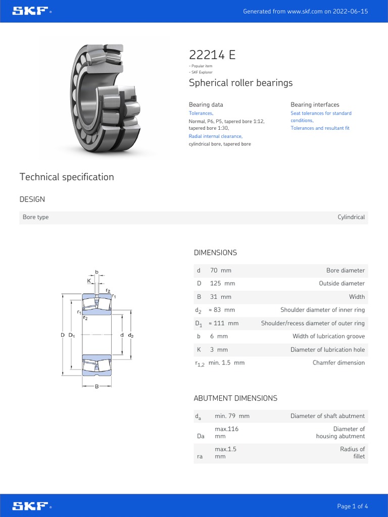 Spherical Roller Bearings: Design | PDF | License | Application Software