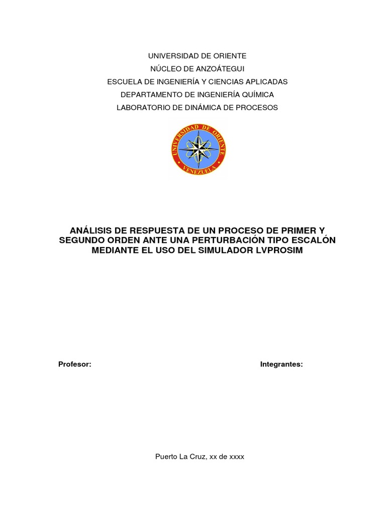Infoguia 1a Lab. de Dinamica Analis Respuesta 1er y 2do Orden 2022 PDF ...