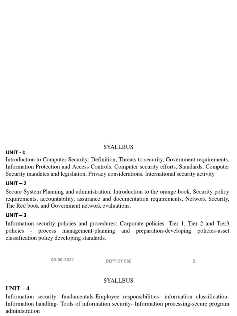 Cle Unit - 3 PDF | Download Free PDF | Information Security | Employment