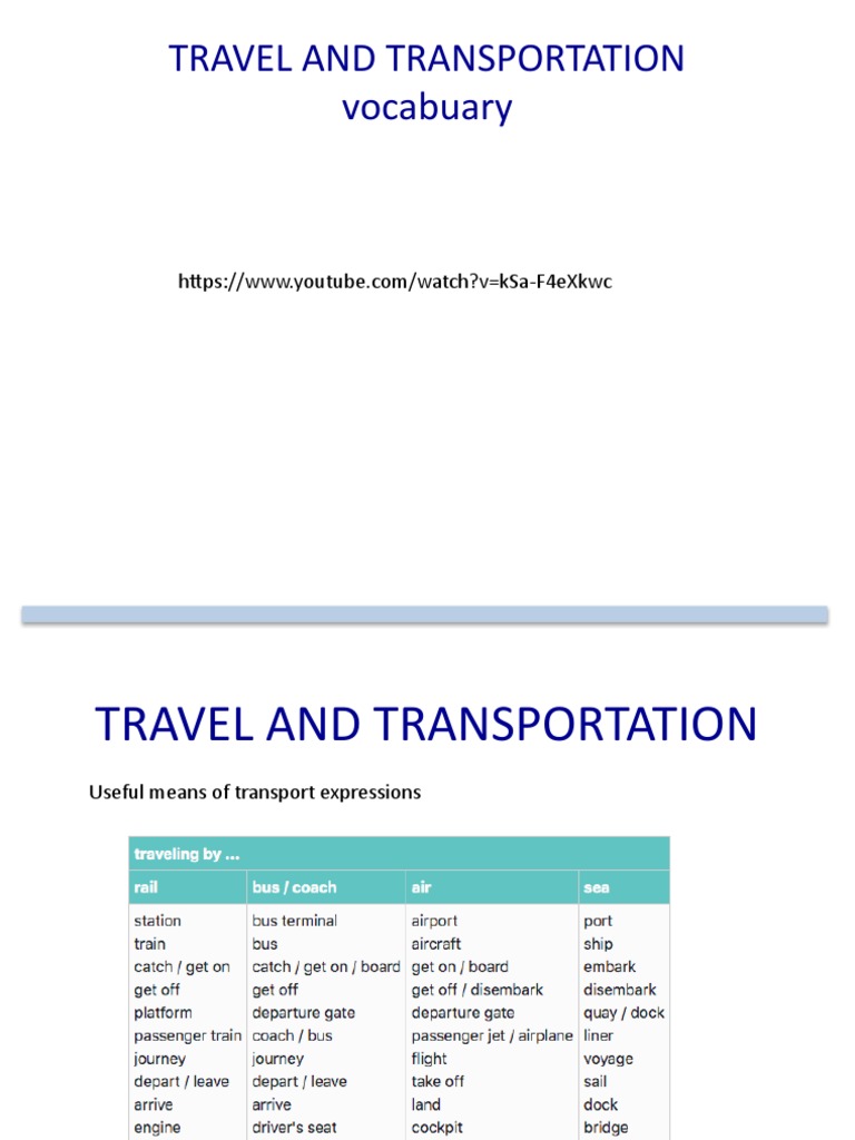 Travel and Transportation | PDF | Bus | Transport