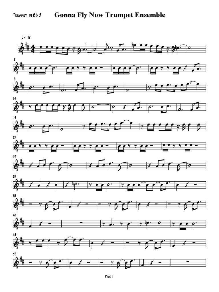 Gonna Fly Now Trumpet Sheet Music | PDF