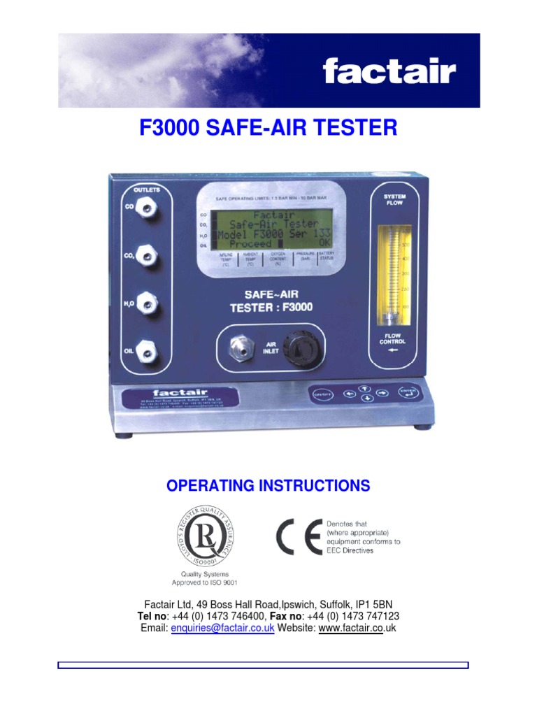 F3000 Manual Complete | PDF | Calibration | Valve