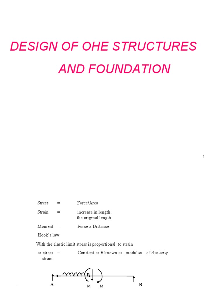 Design of Ohe Structures and Foundation | PDF | Bending | Clay
