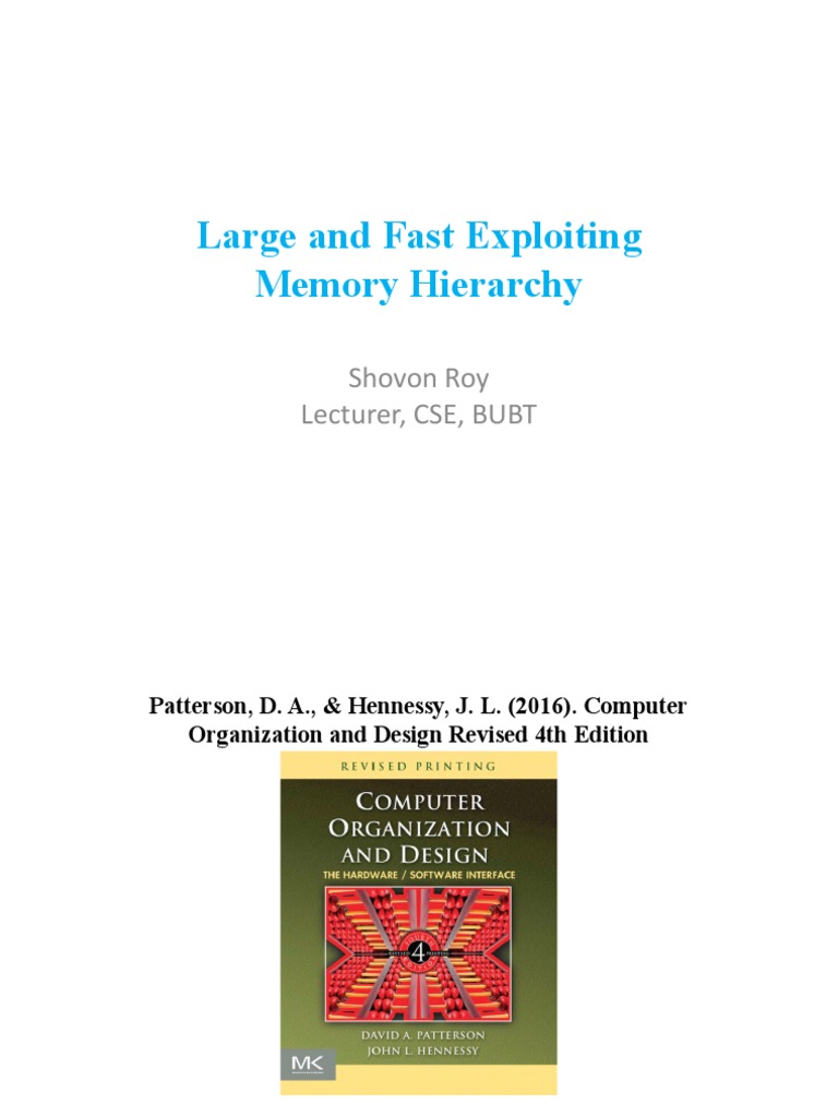 Large and Fast - Exploiting Memory Hierarchy | PDF