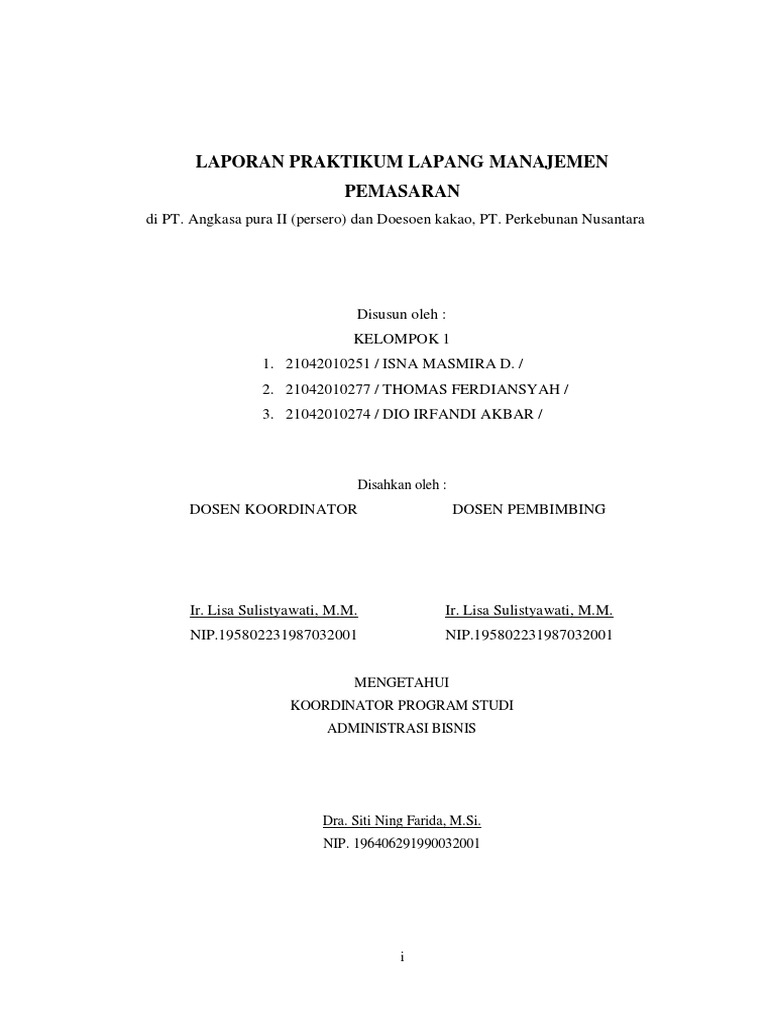 Laporan Studi Lapang PT AP2 Banyuwangi Dan Doesoen Kakao | PDF