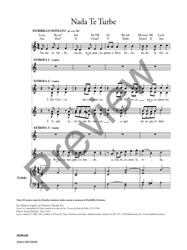 Preview: Nada Te Turbe | PDF