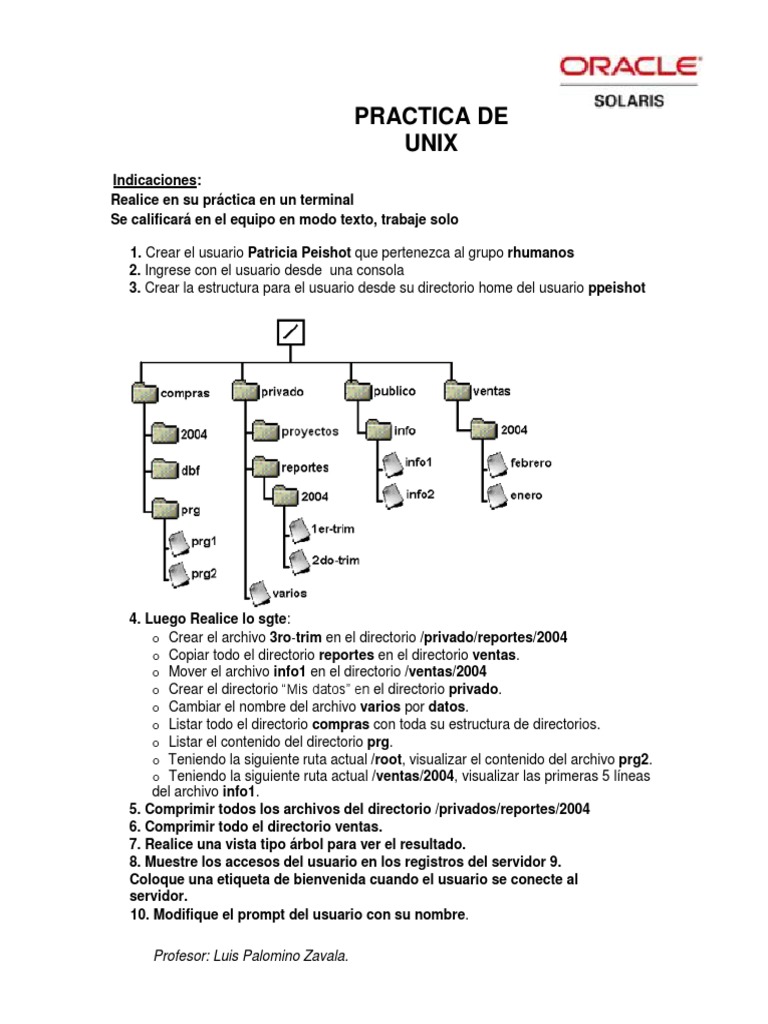 Practica De Oracle Unix Pdf 