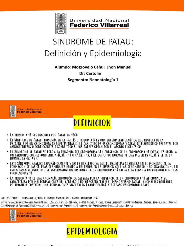 Sindrome de Patau | PDF | Medicina CLINICA | Genética